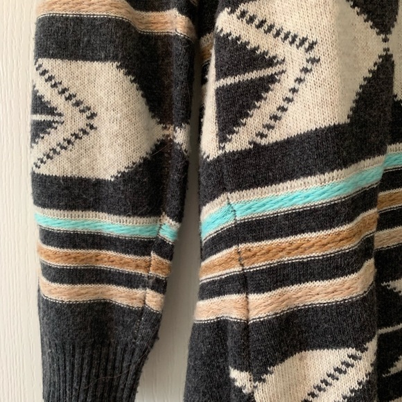 Angie | Sweaters | Angie Wool Blend Open Front Tribal Print Cardigan ...